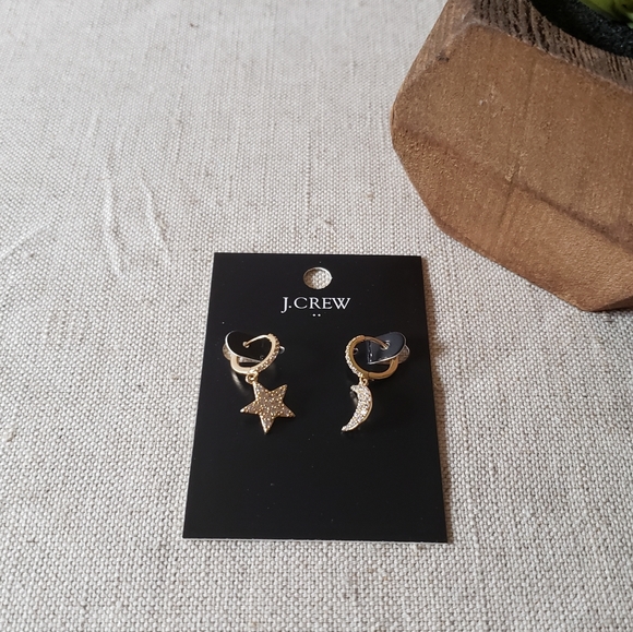 J. Crew Factory | Jewelry | 333 Star And Moon Earring | Poshmark